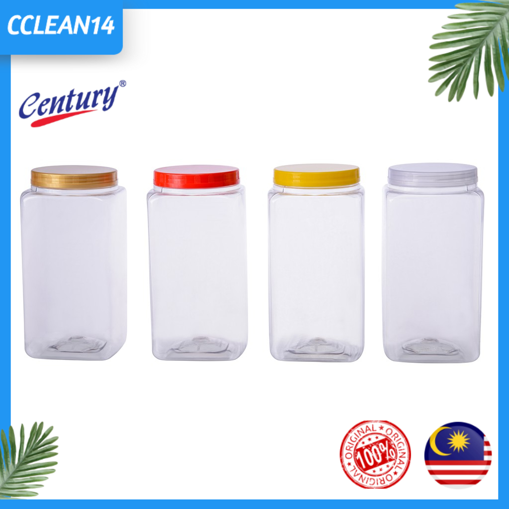 Century Plastic Square/Round Pet Jar Plastic Cookie Jar Biscuit Jar ...
