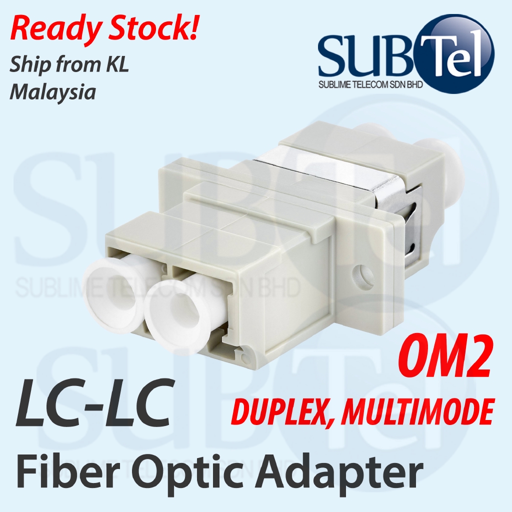 LC-LC Duplex Multimode Fiber Optic OM2 Adapter Coupler for Patch Panel ...