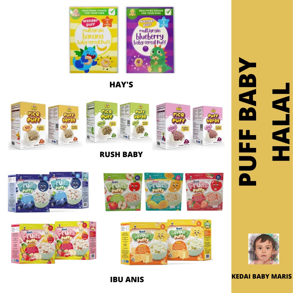 Baby Puff Bijirin Bayi Multigrain HAY'S Fawwaz Ibu Anis Apple Monkey ...