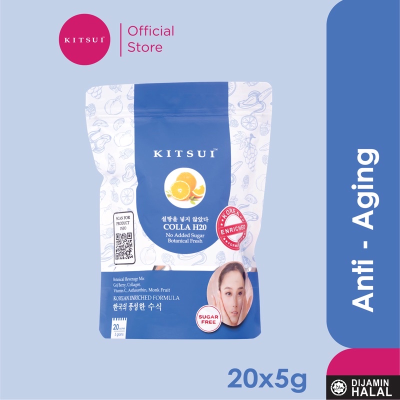 KITSUI Colla H2O 20's x 5g | No Added Sugar | Collagen | Anti Aging ...