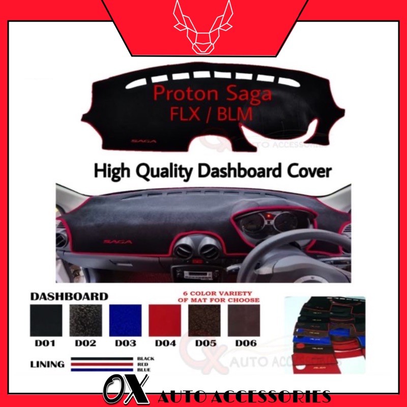 Proton Saga FLX FL BLM Dashboard Cover High Quality Custom Made Shopee Malaysia
