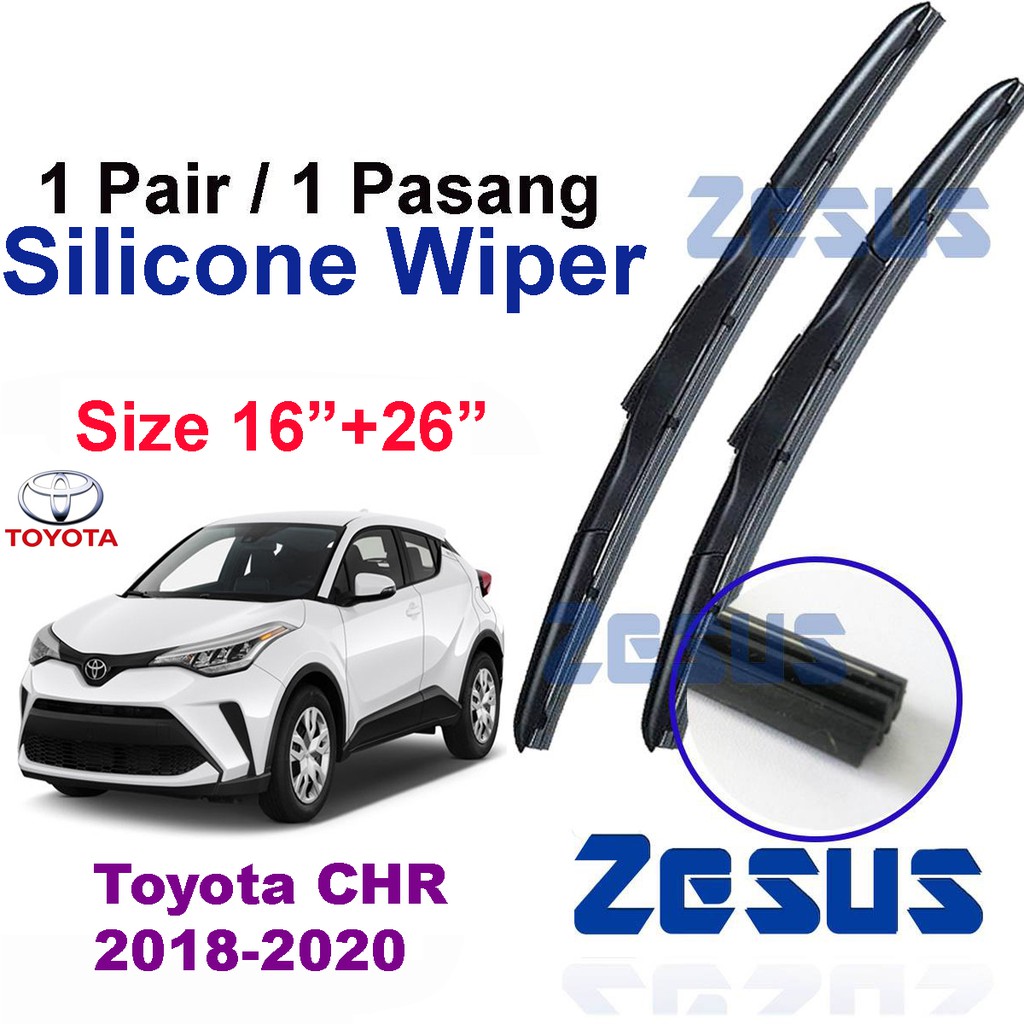 Toyota CHR 2018-2020 Silicone Wiper USA Technology 16"+26" | Shopee ...