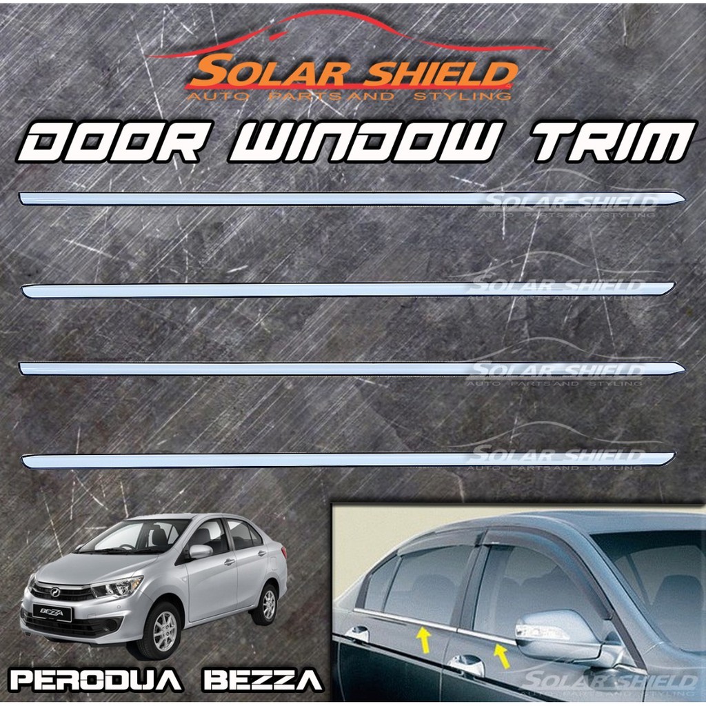 Perodua Bezza Door Window Trim Panel (4pcs/set) | Shopee Malaysia