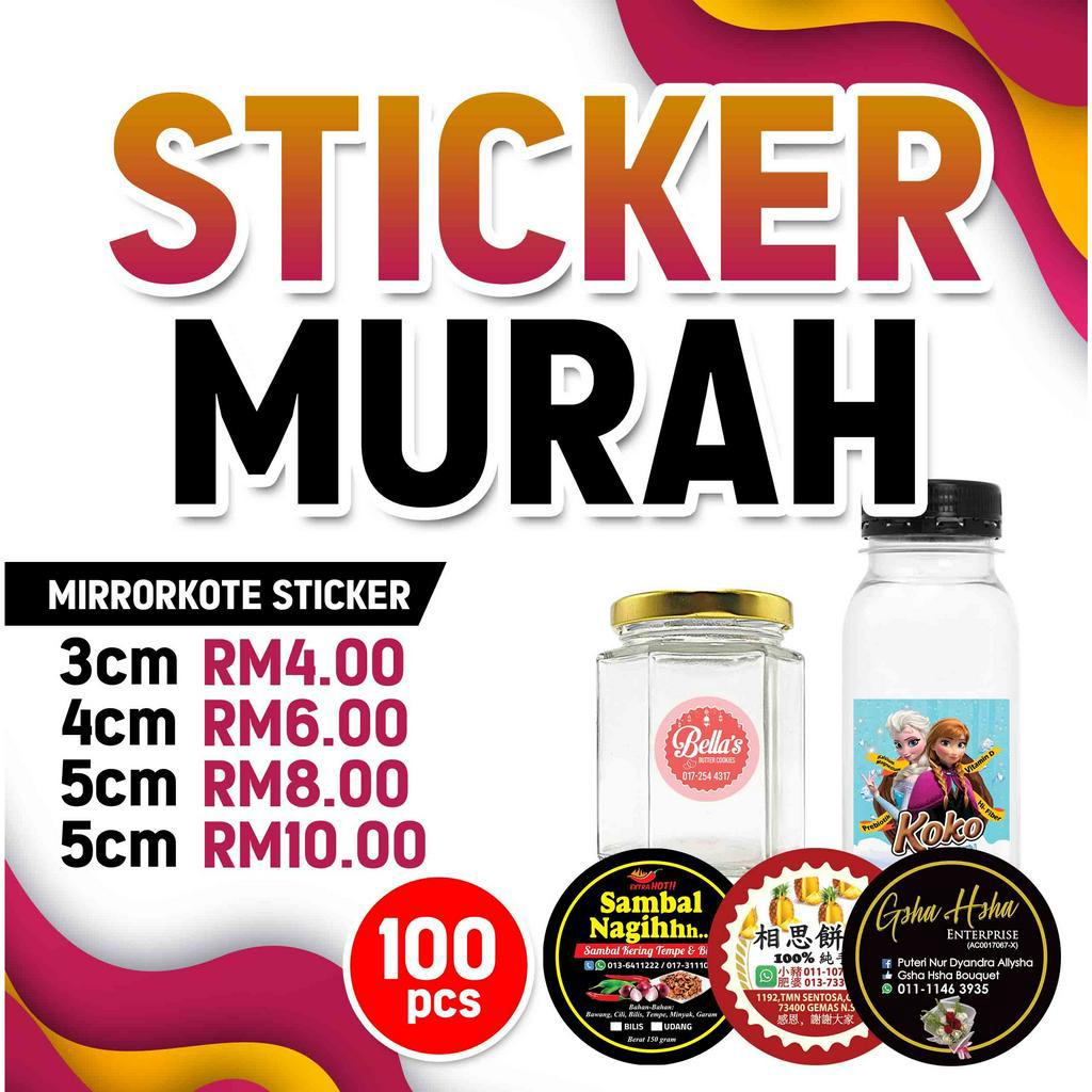 STICKER PRODUCT LABEL TERMURAH (100PCS)!! - BERI DESIGN KAMI PRINT ...