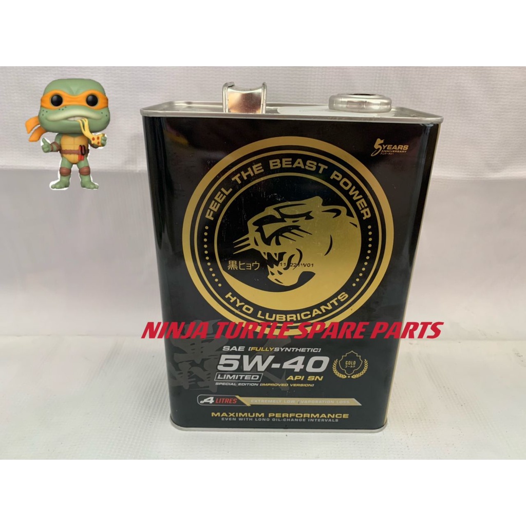 HYO 5W40 SAE (FULLY SYNTHETIC) 5W40 API SP/GF-5 Engine Oil 4LITER ...