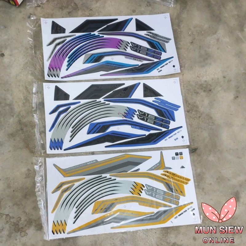 Stiker Sticker Body Stripe Cover Set (1) Yamaha Y16zr Y16 | Shopee Malaysia
