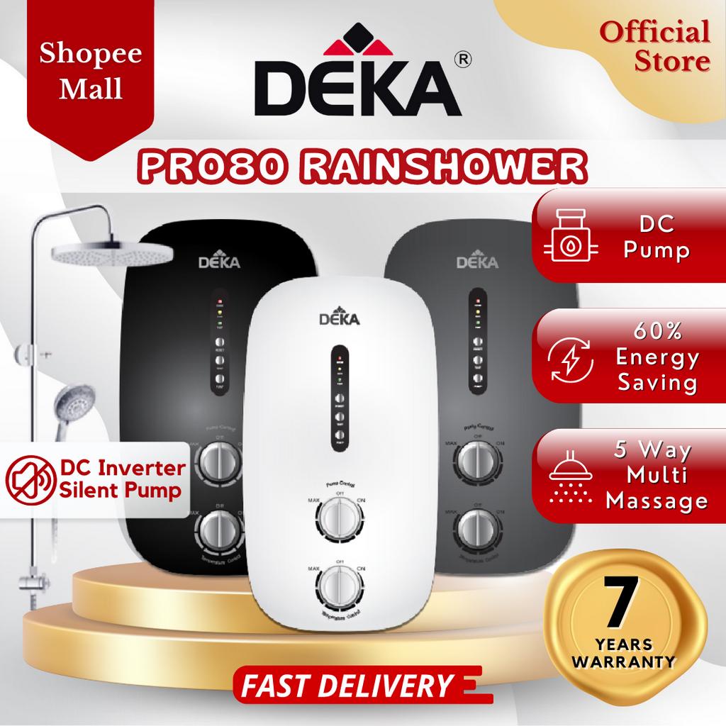 DEKA PRO 80 Rainshower DC Pump Instant Heat Water Heater with DC ...