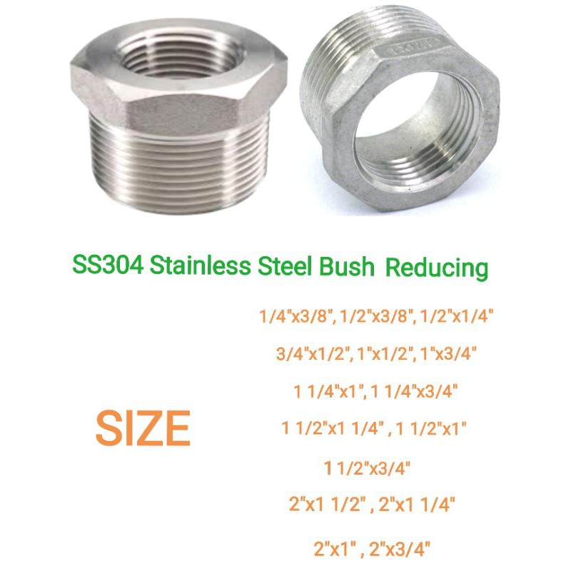 SUS304 Stainless Steel Reducing Bush 1/4x3/81/2x3/81/2x1/43/4x1/21x1 ...