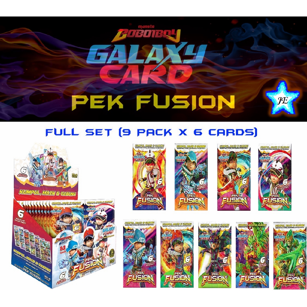 BoBoiBoy Galaxy Card Kad Pek Fusion (54 Cards) | Shopee Malaysia