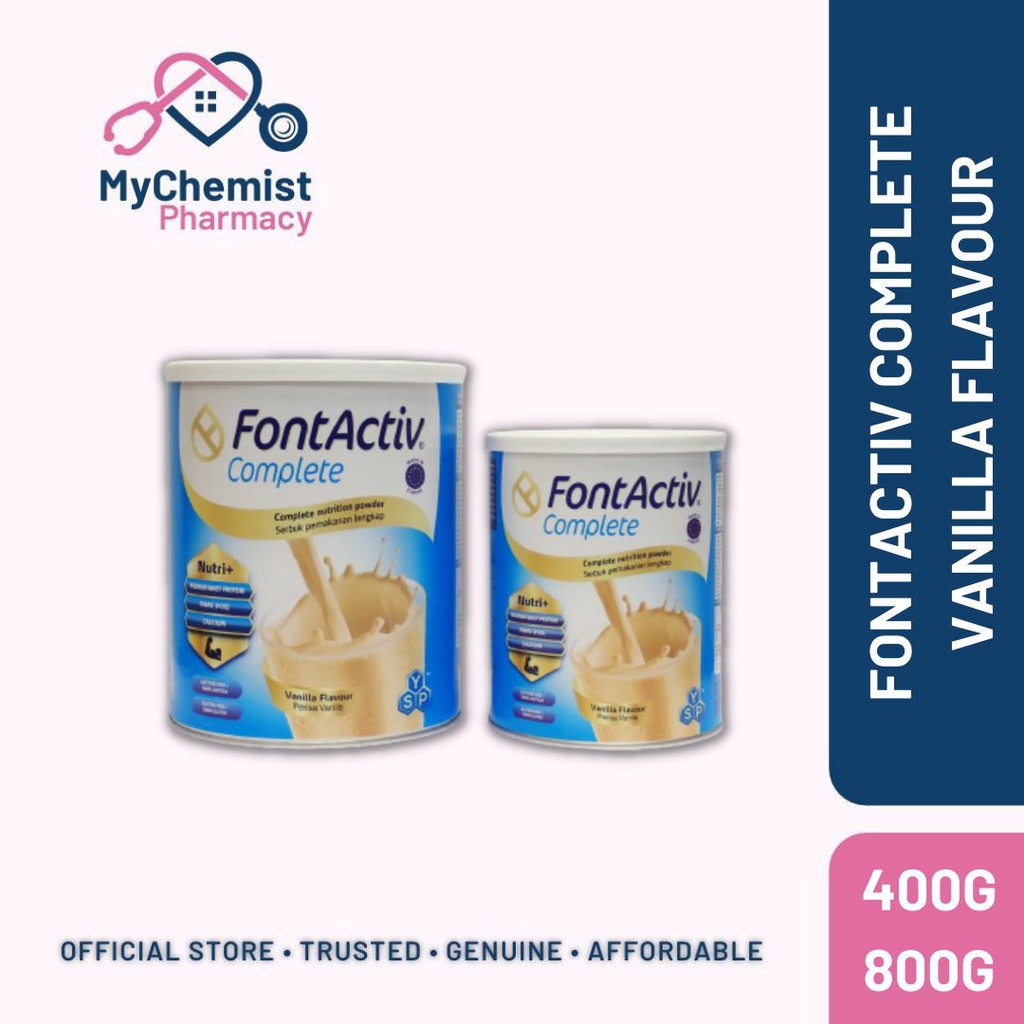 FontActiv Complete Vanilla Flavour 400g & 800g (EXP:8/24) | Shopee Malaysia