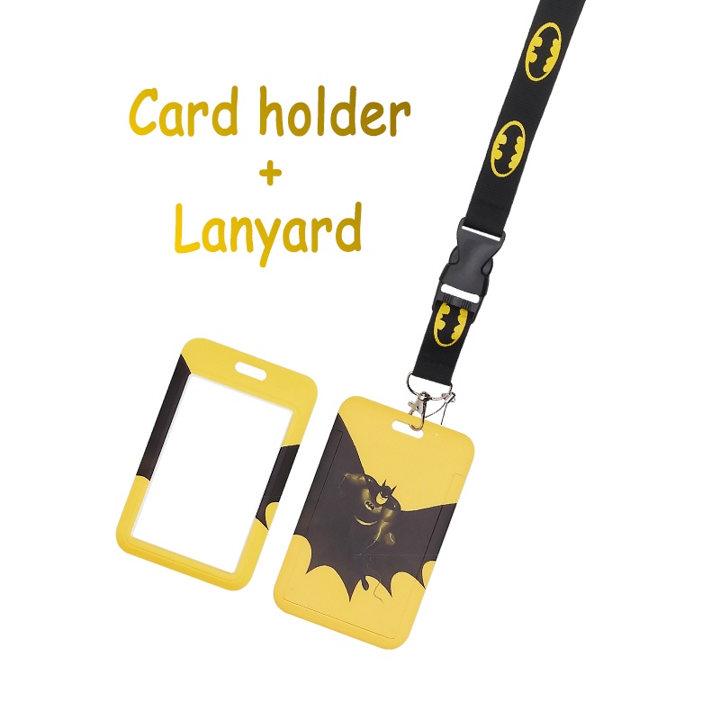 Bat Man ID Card Sleeve With Neck Lanyard Nylon Phone Strap Fashion ...