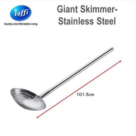 TOFFI Giant Ladle Skimmer Spatula Stainless Steel/ Senduk Kawah Sudip ...