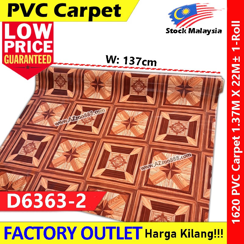 【D6363-2】Tikar Getah Alas Lantai Vinyl DIY Karpet Floor Gulung # ...