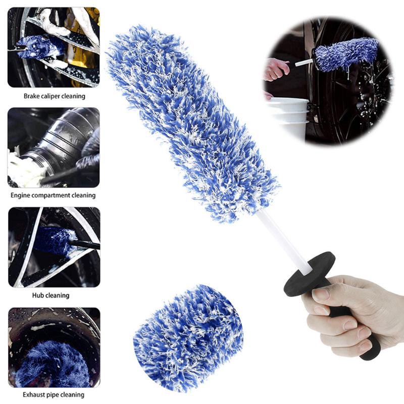 New Microfiber Detailing Brush With Removable Head Durable Rim Spokes ...