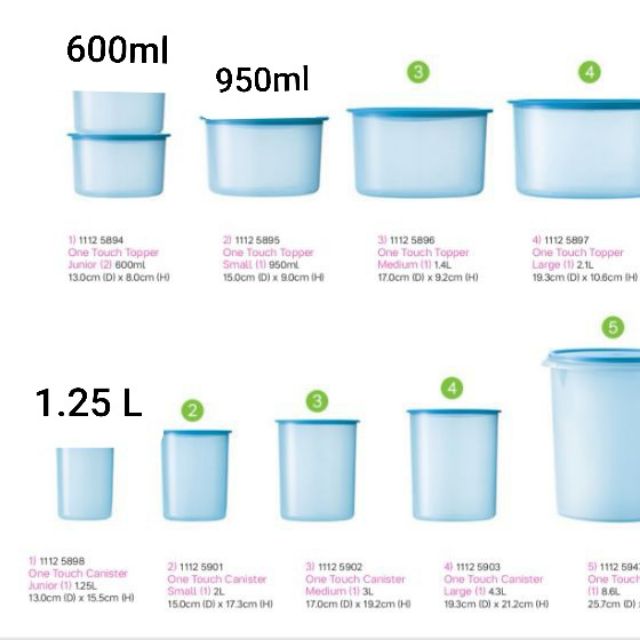 Tupperware One Touch Canister Topper | Shopee Malaysia