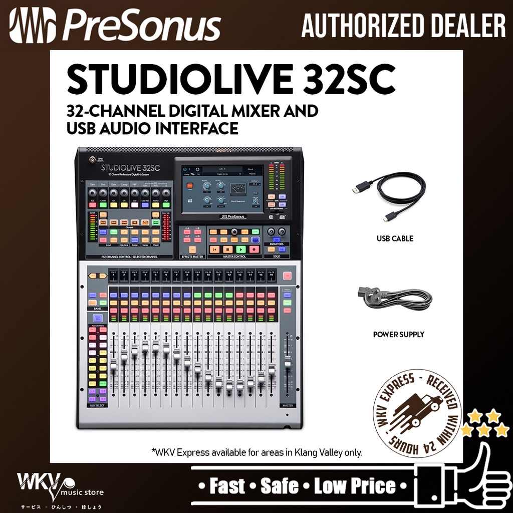 PreSonus StudioLive 32SC Series III 32-Channel Digital Mixer and USB ...