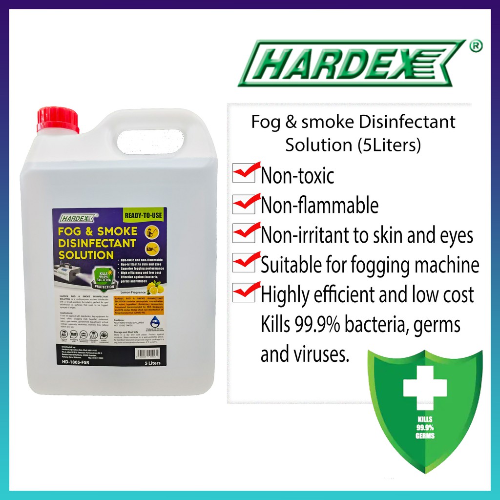 Hardex Nano Mist Fogging Disinfectant Liquid [5000ML] - Office / House ...