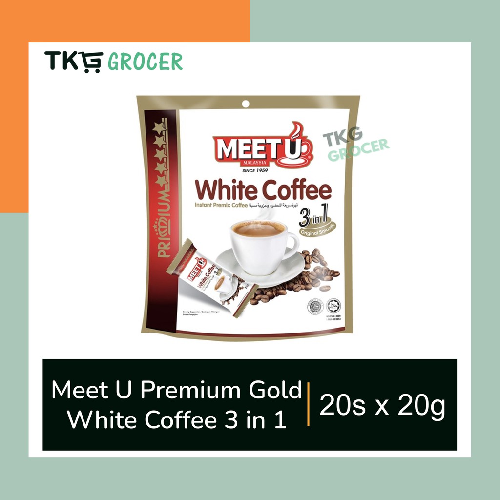 Meet U Premium Gold White Coffee 3 In 1 (20 Sticks) | Shopee Malaysia