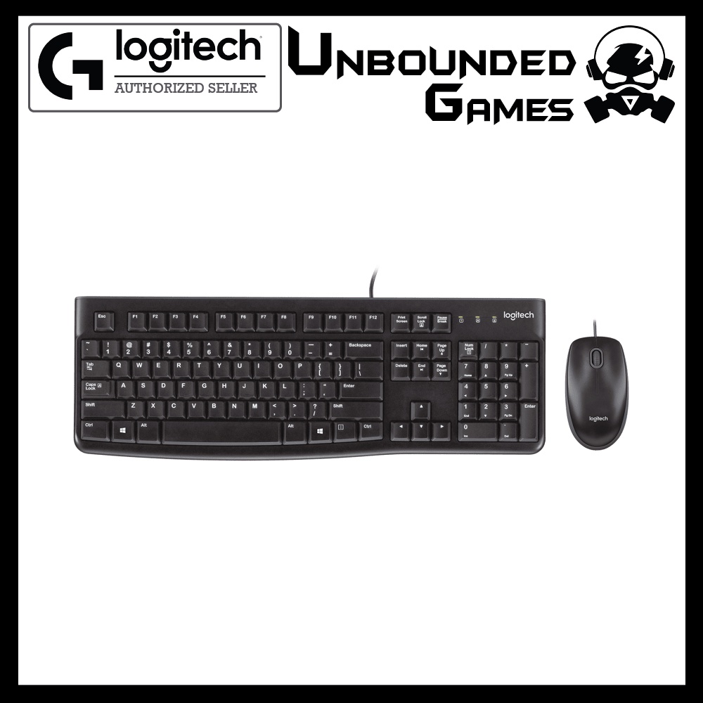 Logitech Wired Keyboard And Mouse Combo Mk120 Shopee Malaysia