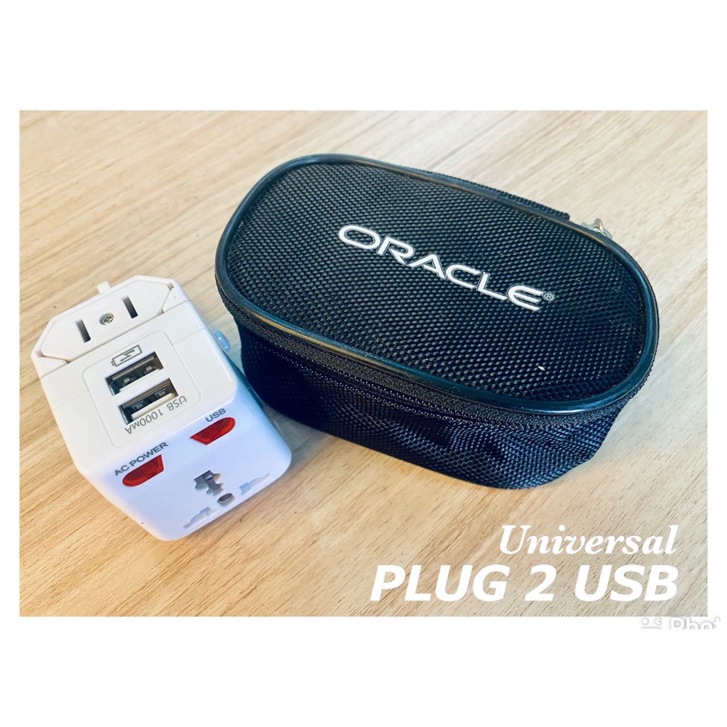 ADAPTOR TRAVEL USB 2 SLOT UNIVERSAL INTERNATIONAL ORACLE🔌📲 | Shopee ...