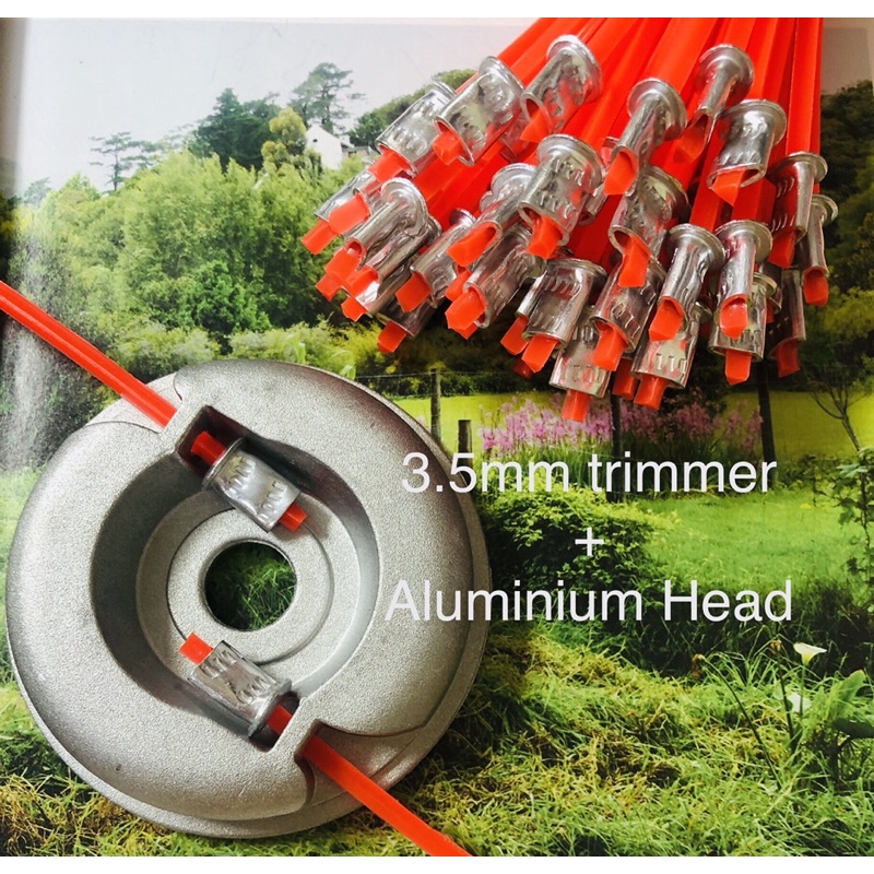 Trimmer line 3.5mm(red) + aluminium trimmmer head/铝草绳（红色）与铝草盘 | Shopee ...