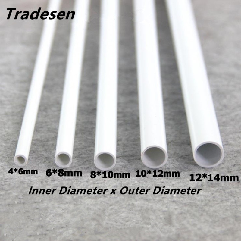 2pcs 50cm O.D 6mm to14mm White PVC Pipe Hi-quality Water Supply Pipe ...