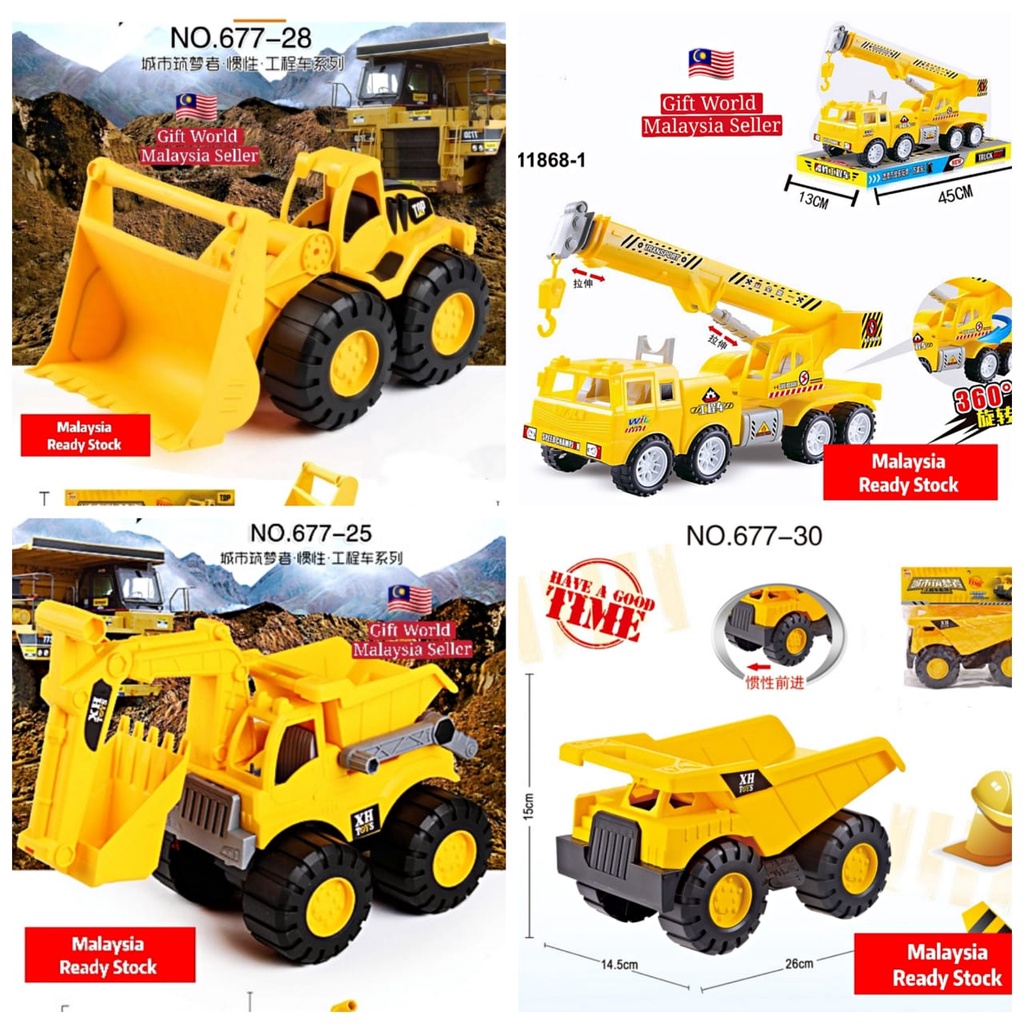 LORI MAINAN BESAR KIDS BIG SIZE LORRY Dump Truck Excavator Toys DUMP ...