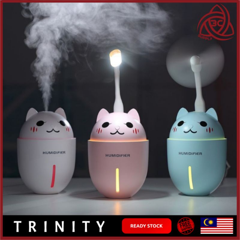 USB Air Humidifier Cool-Mist Cute Cat Pet Car Home Office Mini ...