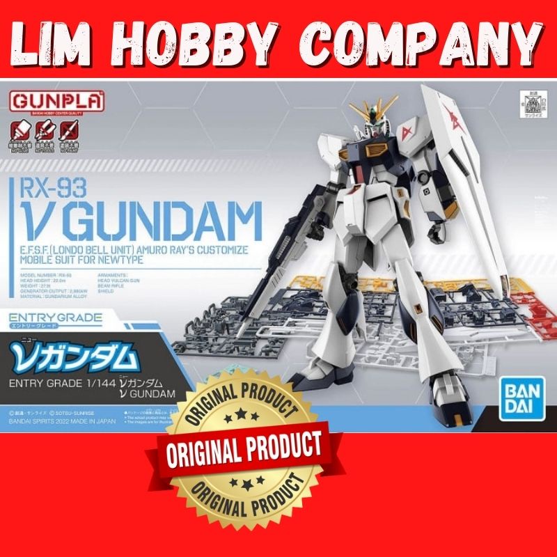 Entry Grade 1/144 RX-93 V Gundam Bandai Model Kit Gunlpa | Shopee Malaysia