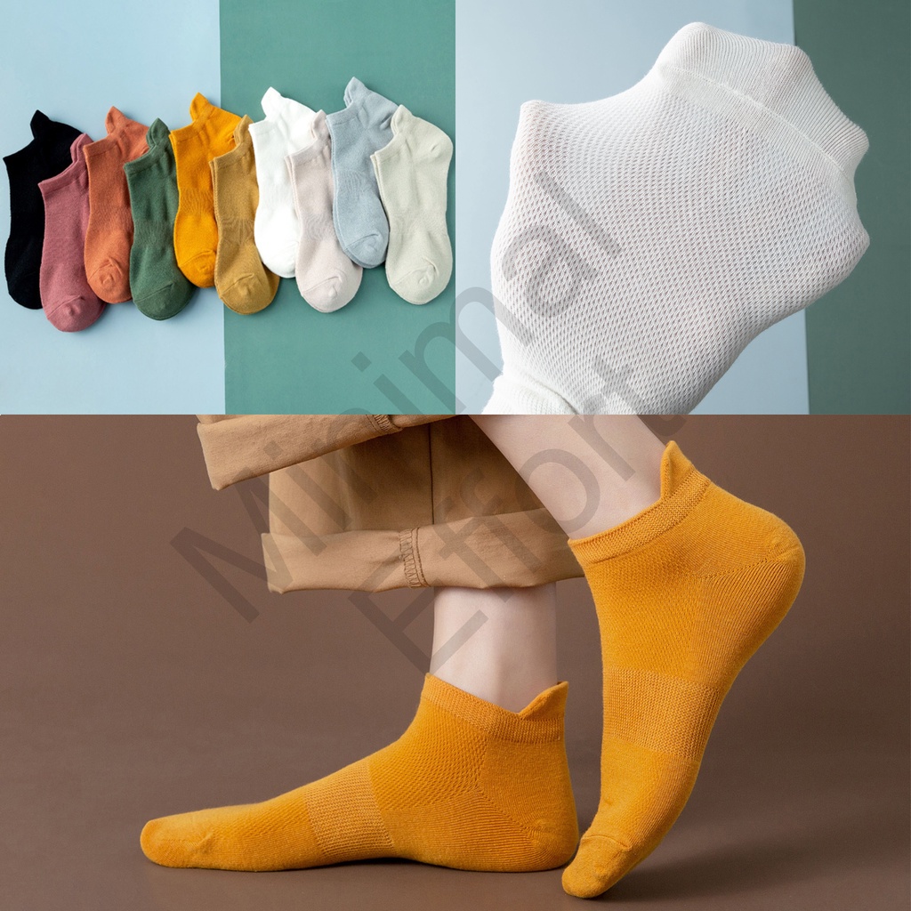 Women's Socks Extra Low Cut, Liner Socks, Breathable, Plain Cotton Sock ...