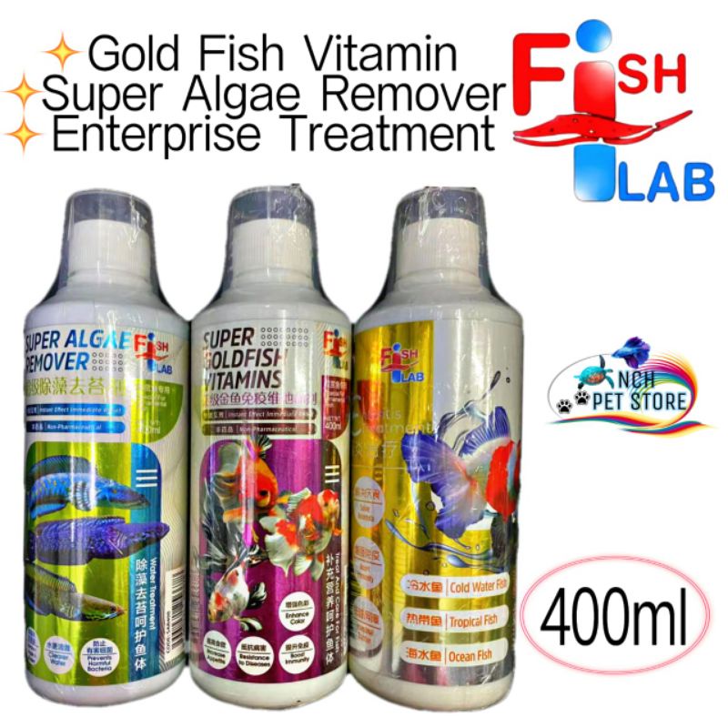 Fish Lab Aquarium Fish Super Goldfish Vitamin /Super Algae Remover ...