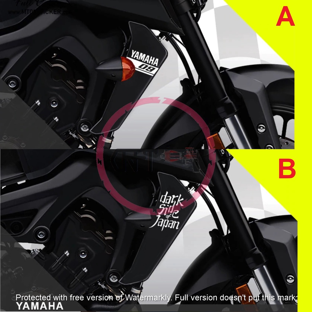 CFS401 2X pcs Yamaha 09 Dark side of japan Revs Your Heart MT07 / MT09 ...