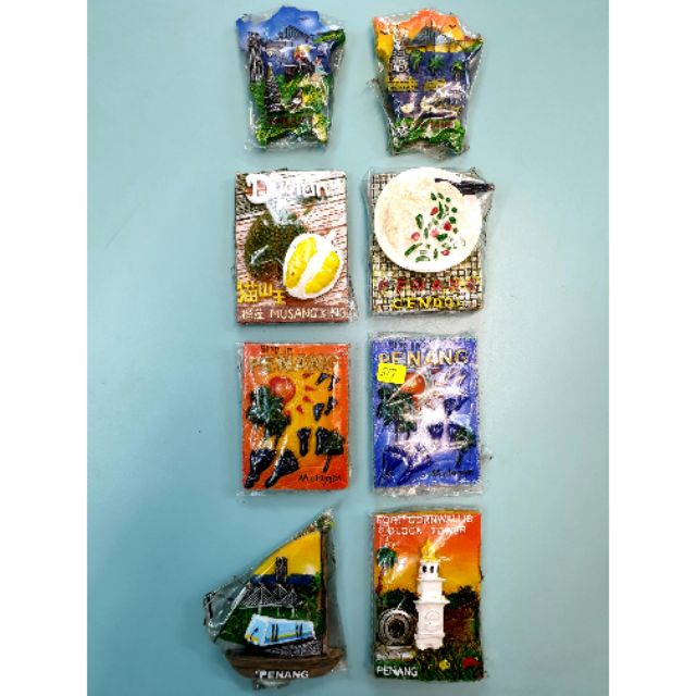 Penang Famous Attraction & Food Collection 🍲🍛Souvenir 3D Fridge Magnet ...