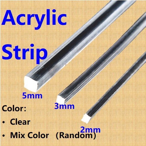 Transparent Square Acrylic Strip For Decoration Reinforcement Support ...
