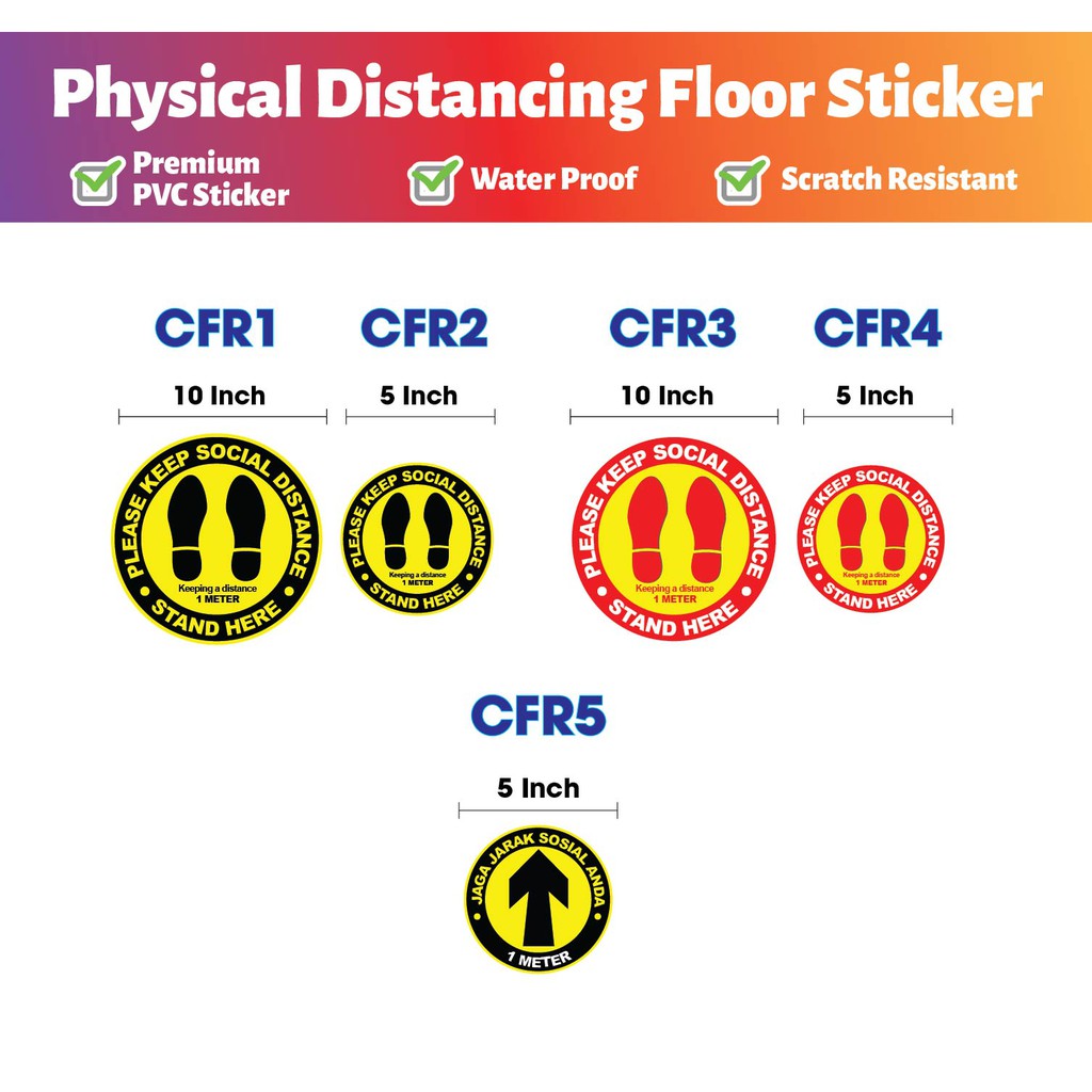 SOP STICKER FLOOR PHYSICAL DISTANCING JARAK FIZIKAL SOSIAL SOCIAL ... SOP STICKER FLOOR PHYSICAL DISTANCING JARAK FIZIKAL SOSIAL SOCIAL ...