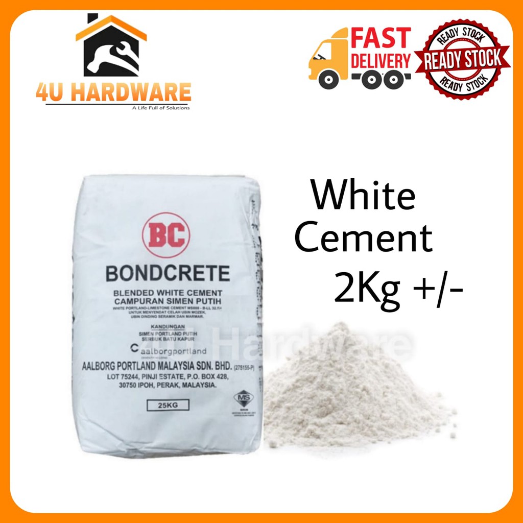 Bondcrete White Cement / Simen Putih / 白洋灰 (1kg / 2kg ± per Pack ...