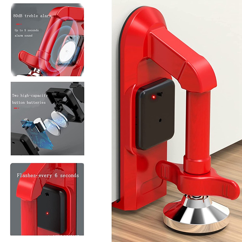 Door Lock Portable Locks Self-Defense & Anti-Theft Door Stop Alarm ...