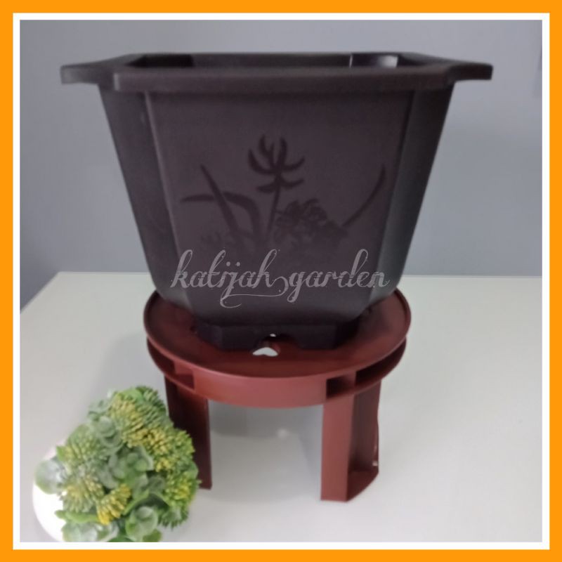 1PC💥Pasu Bersegi Klasik💥 Pasu Plastik💥 Flower Pot💥Pasu Besar KTJ022💥 ...