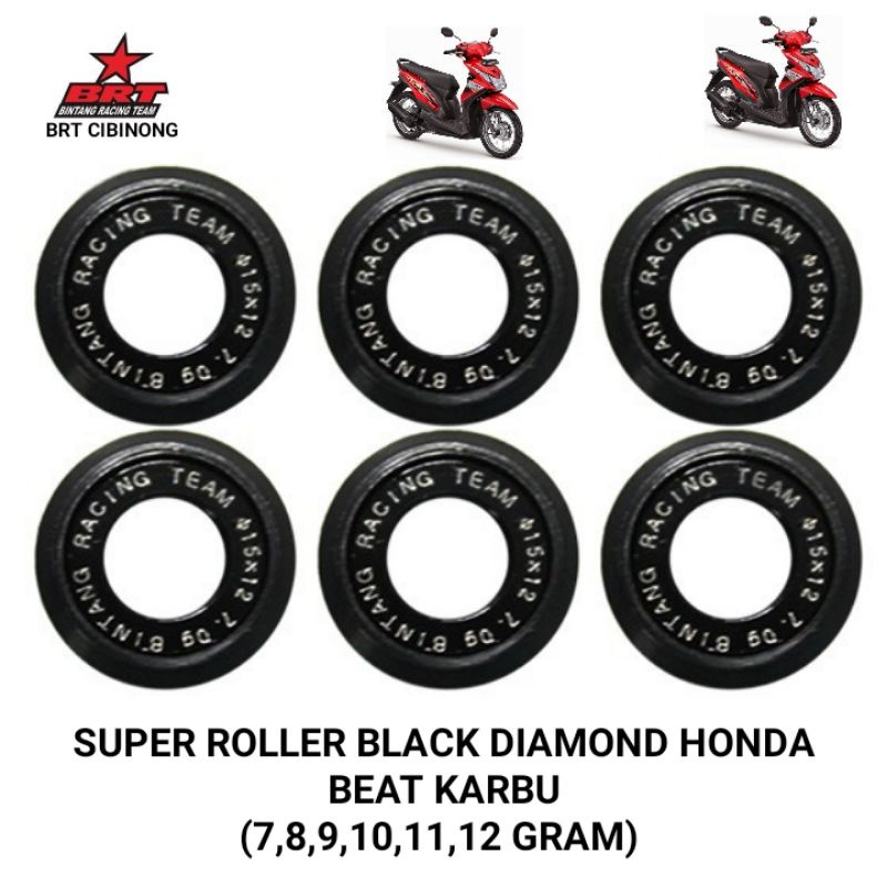 Brt Super Roller Black Diamond Honda Beat Carburetor (7,8,9,10,11,12 ...
