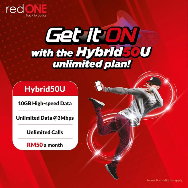 [redONE] Unlimited Plan "Hybrid50U" | Shopee Malaysia