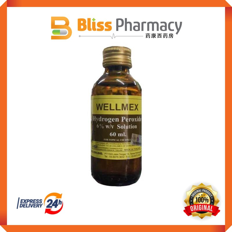 Wellmex Hydrogen Peroxide 6% Solution 60ml | Shopee Malaysia