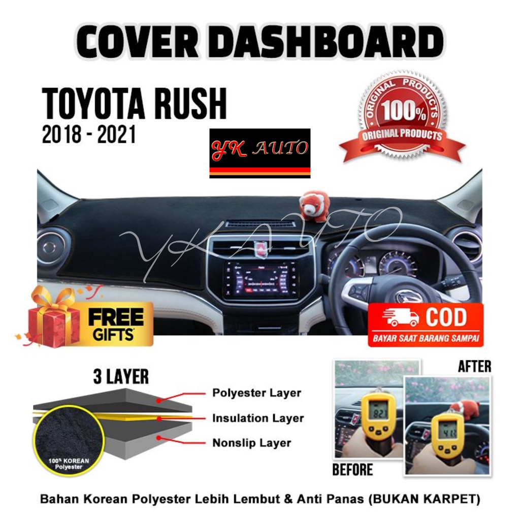 All New Rush Premium Dashboard Cover Toyota All New Rush Dashboard ...