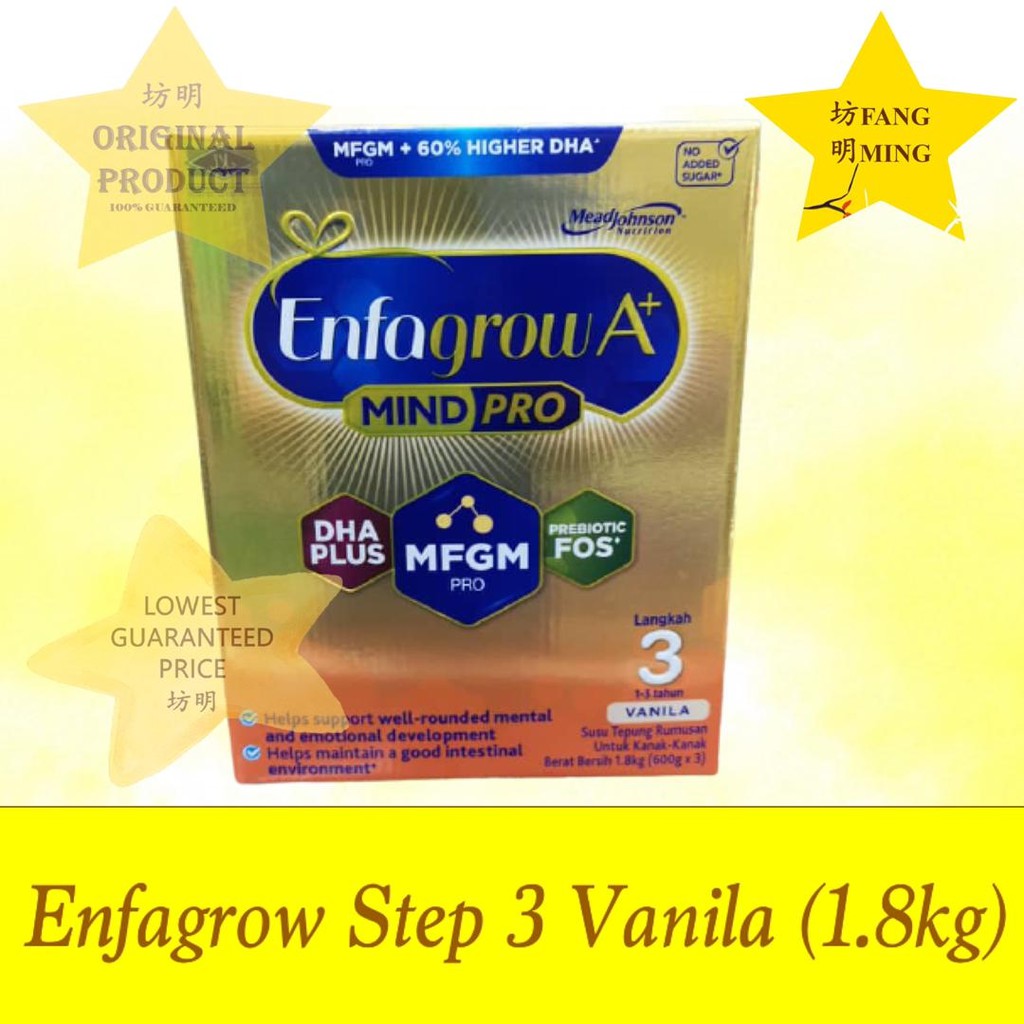 Enfagrow A+ MindPro Step 3 Vanila (1.74kg)/(2.32kg | Shopee Malaysia