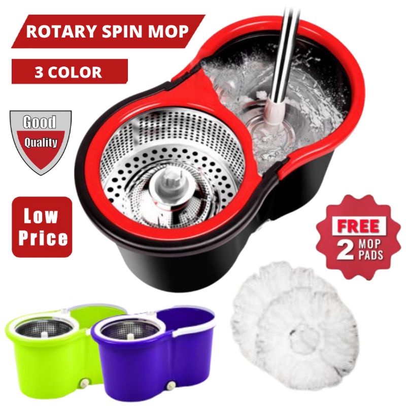 Rotary Stainless Spin Mop | Shopee Malaysia