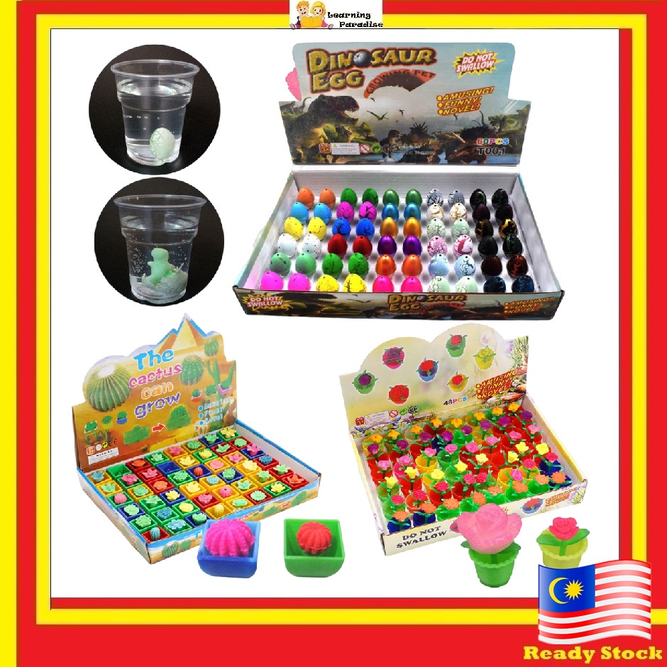 3 in 1 Water Growing Hatching Dinosaur Egg Cactus Potted Plants ...