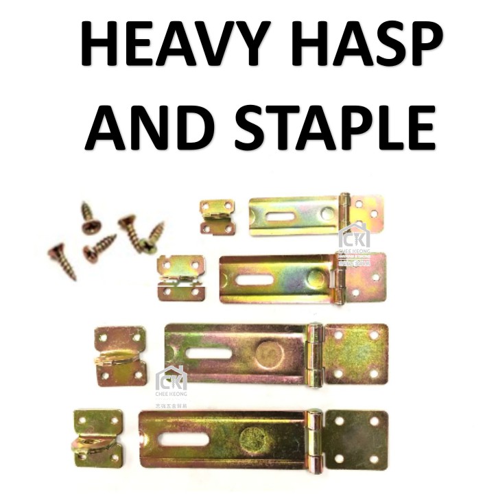 Mangga Selak Lock Pintu Rainbow Heavy Duty Thick Iron Hasp & Staple ...