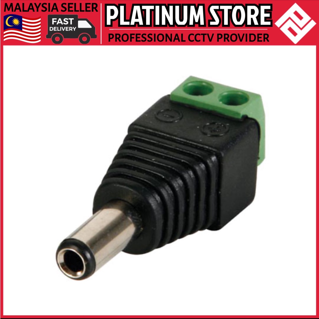 DC Power Male Connector Adapter Plug Cable (SCREW) | Shopee Malaysia