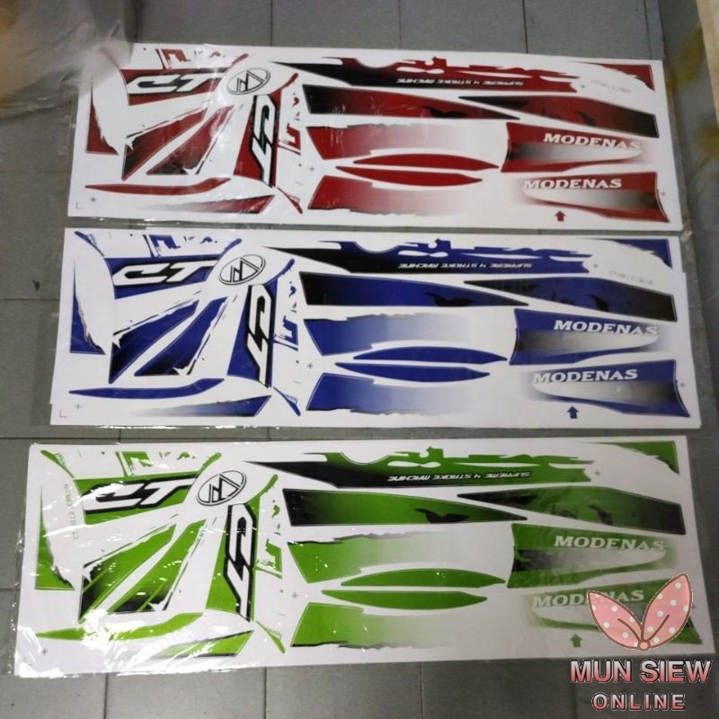 Stiker Sticker Body Stripe Cover Set (2) Modenas Ct 100 Ct100 | Shopee ...