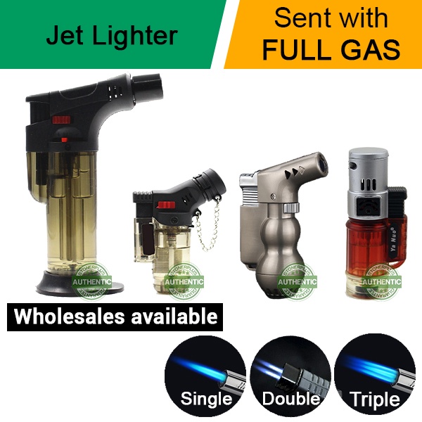 Jet Lighter w/ Torch Flame (Refillable / Flame Lock) 防风打火机 | Shopee ...