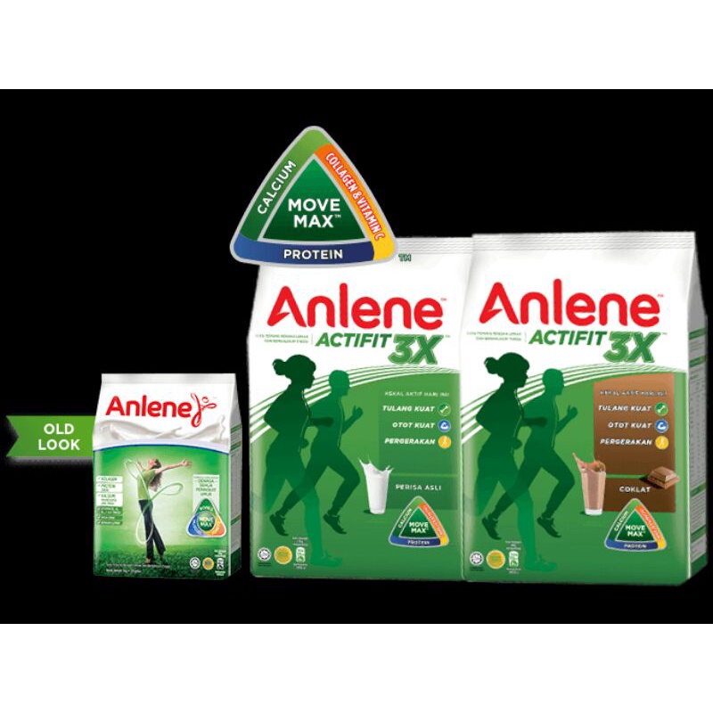 READY STOCK Anlene Actifit 3X Regular Plain 600g chocolate adult milk ...